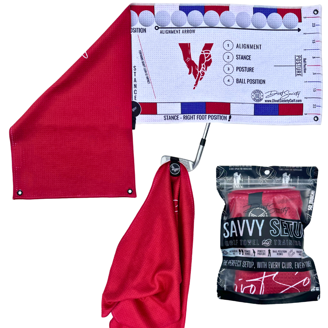 Savvy Setup Magnetic Golf Towel and Training Aid – Divot Society Golf